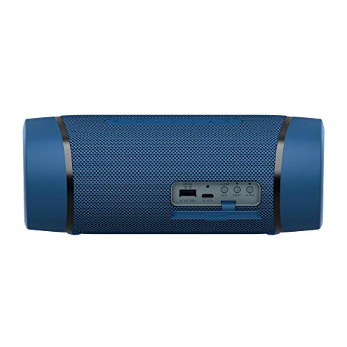 Sony SRSXB33 Extra BASS Bluetooth Wireless Portable Waterproof Compact Speaker (Blue) Bundle with Knox Gear Hardshell Travel and Storage Case (2 Items)