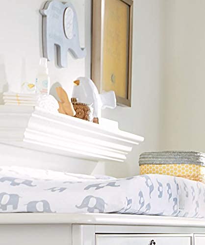 Wendy Bellissimo Velboa Contoured Diaper Pad Cover for Diaper Changer (32x16x6) - Elephant in Grey & White