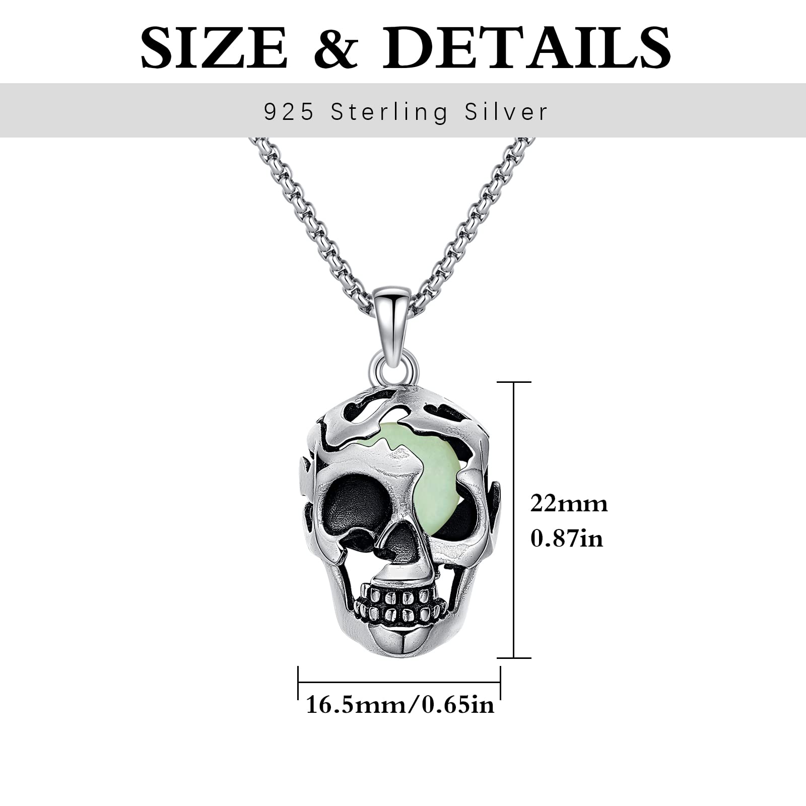 TRISHULA Firefly Necklace, 925 Sterling Silver Glow in the Dark Firefly Lightning Bug Pendant for Women Luminous Firefly Jewelry Gift for Christmas Birthday
