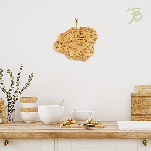 Totally Bamboo Destination Kauai Serving and Cutting Board, Includes Hang Tie for Wall Display