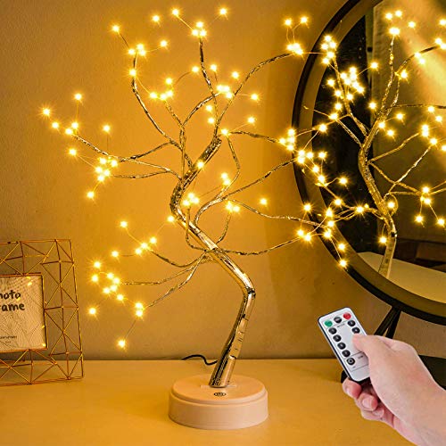 Upgraded Fairy Sparkly DIY Tree Lamp with Multifunction Remote Control, Spirit Artificial Bonsai Tree Night Lights, for Lighting Bedrooms Desktop Christmas Party (20β/108 Warm White Led)