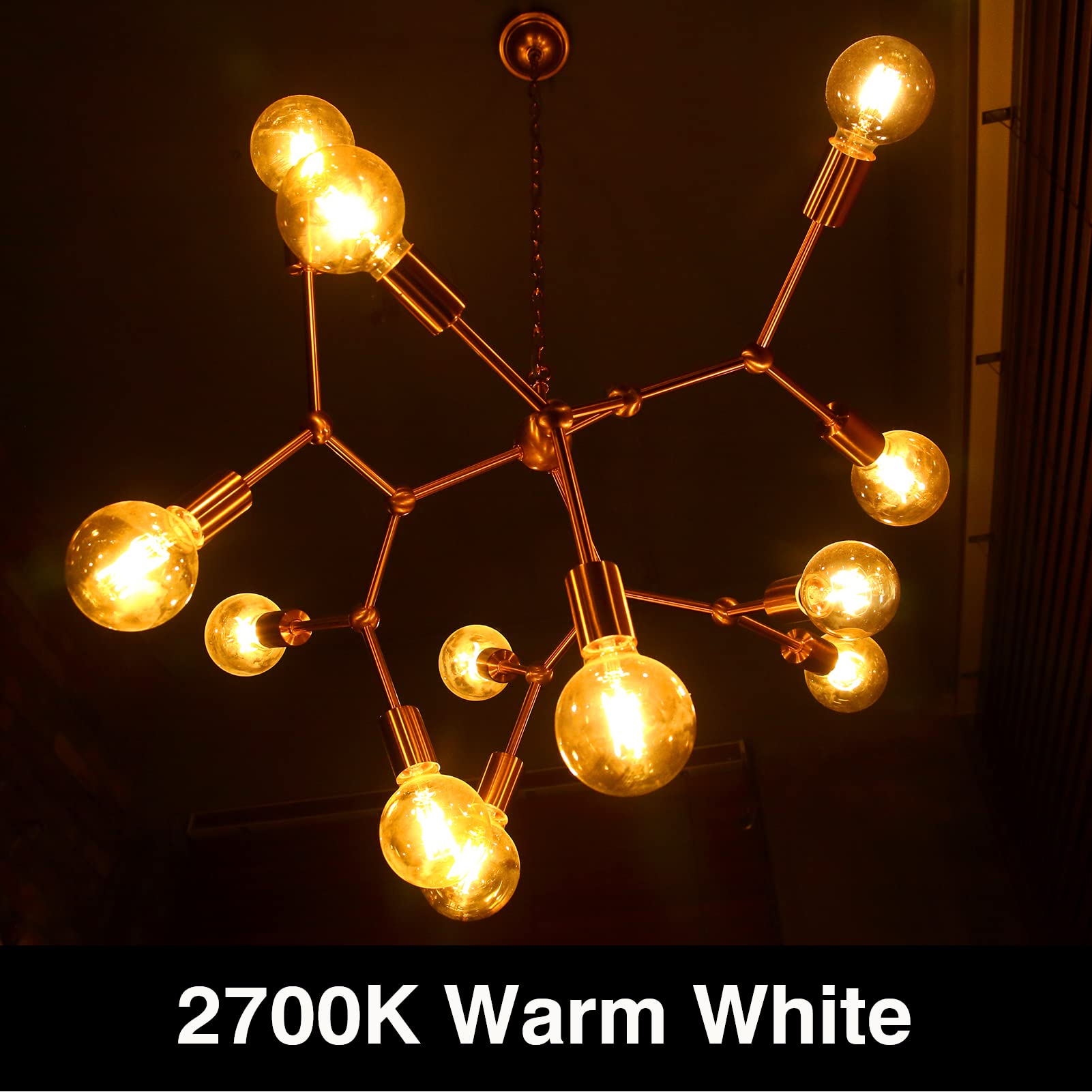 SHINESTAR 8-Pack G25 Globe Light Bulbs, Warm White 2700K, Dimmable, E26 LED Bulb 60 watt Equivalent, Vintage Light Bulbs for Vanity Mirror