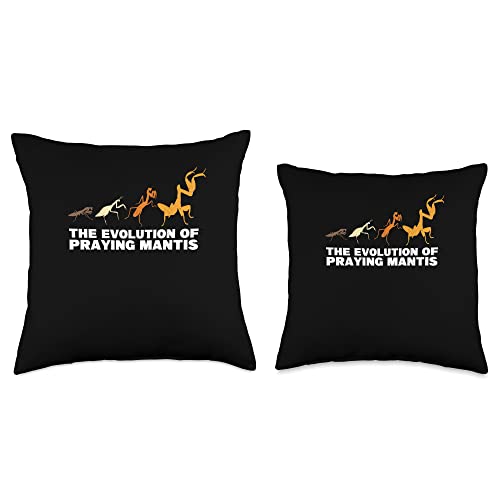 Praying Mantis Costume Insect Lover Bug Mantises Insect The Evolution of A Praying Mantis Throw Pillow, 16x16, Multicolor