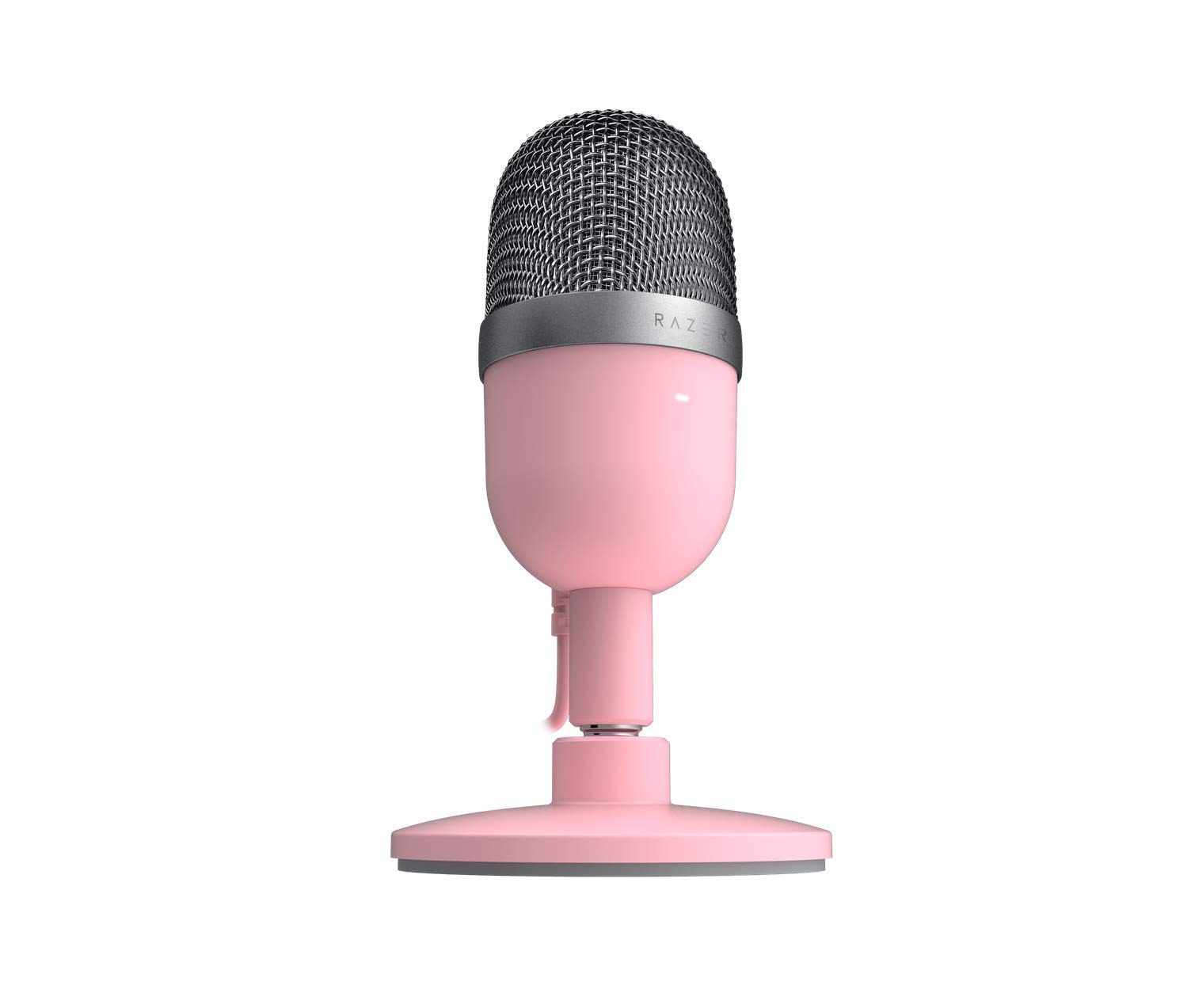 Razer Seiren Mini - USB Condenser Microphone for Streaming (Compact with Supercardioid Polar Pattern, Tiltable Stand, Integrated Shock Absorber) Quartz Pink