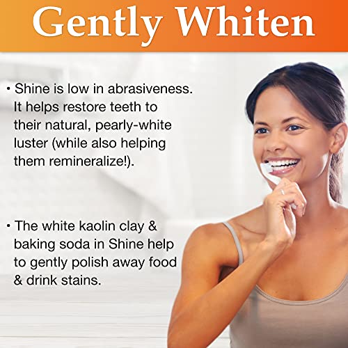 OraWellness Shine Remineralizing Tooth Powder with Hydroxyapatite, Natural Teeth Whitening Powder, Tooth Stain Remover and Polisher, Fresh Mint