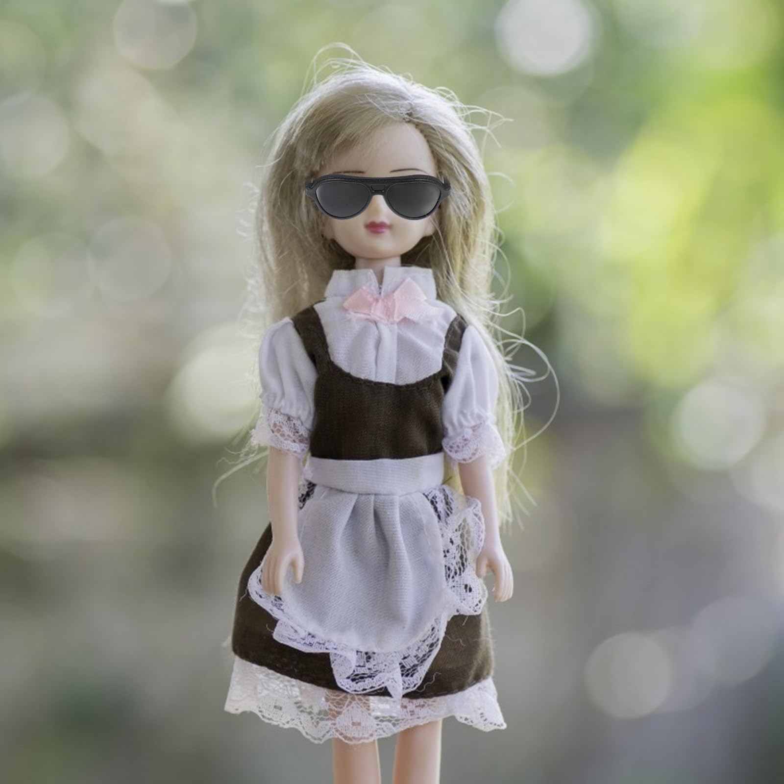 TOYANDONA 80pcs Doll Sunglasses Mini Plastic Dolls Sunglasses Black Sunglasses for Dollhouse DIY Crafts Dollhouse Accessories Decorate, 3X2.6X1CM