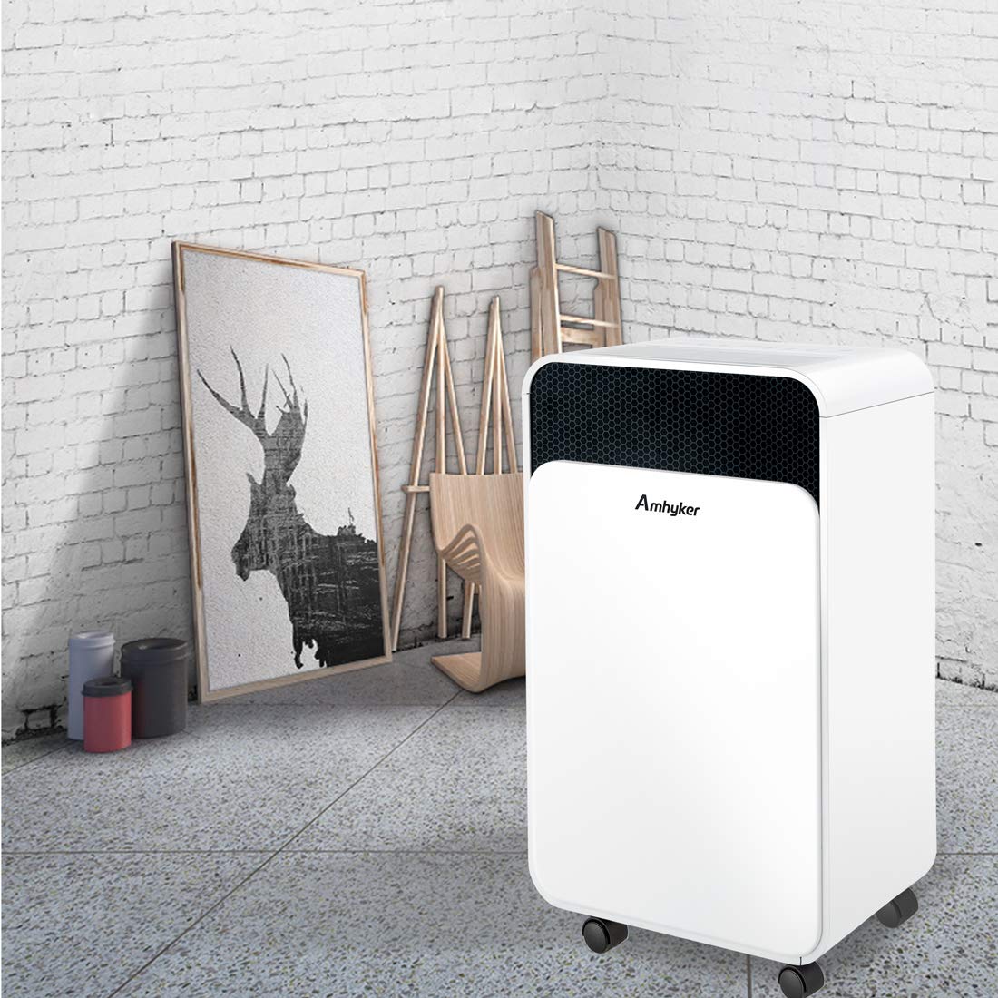 Amhyker 30pint Dehumidifiers for Home Basements, Bedroom, Kitchen, Bathroom,4 Gallons/Day Intelligent Humidity Control for Space Up to 1000 Sq Ft