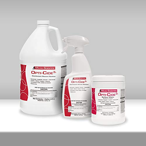 Micro-Scientific Opti-Cide3 Medical Disinfecting Wipes Healthcare Grade Disinfectant Cleaner Surface Wipes - OCW06-100