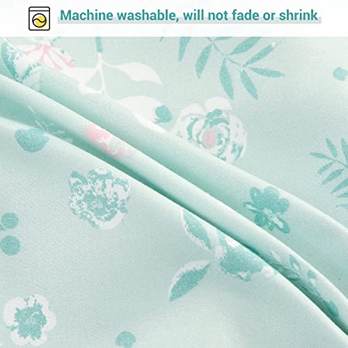 Viviland Twin Butterfly Comforter Set for Girls - Kids Brushed Microfiber Twin Bedding Set - 5 Pieces Machine Washable Bed in A Bag with Soft Comforters, Sheet Set, Shams - Pale Green