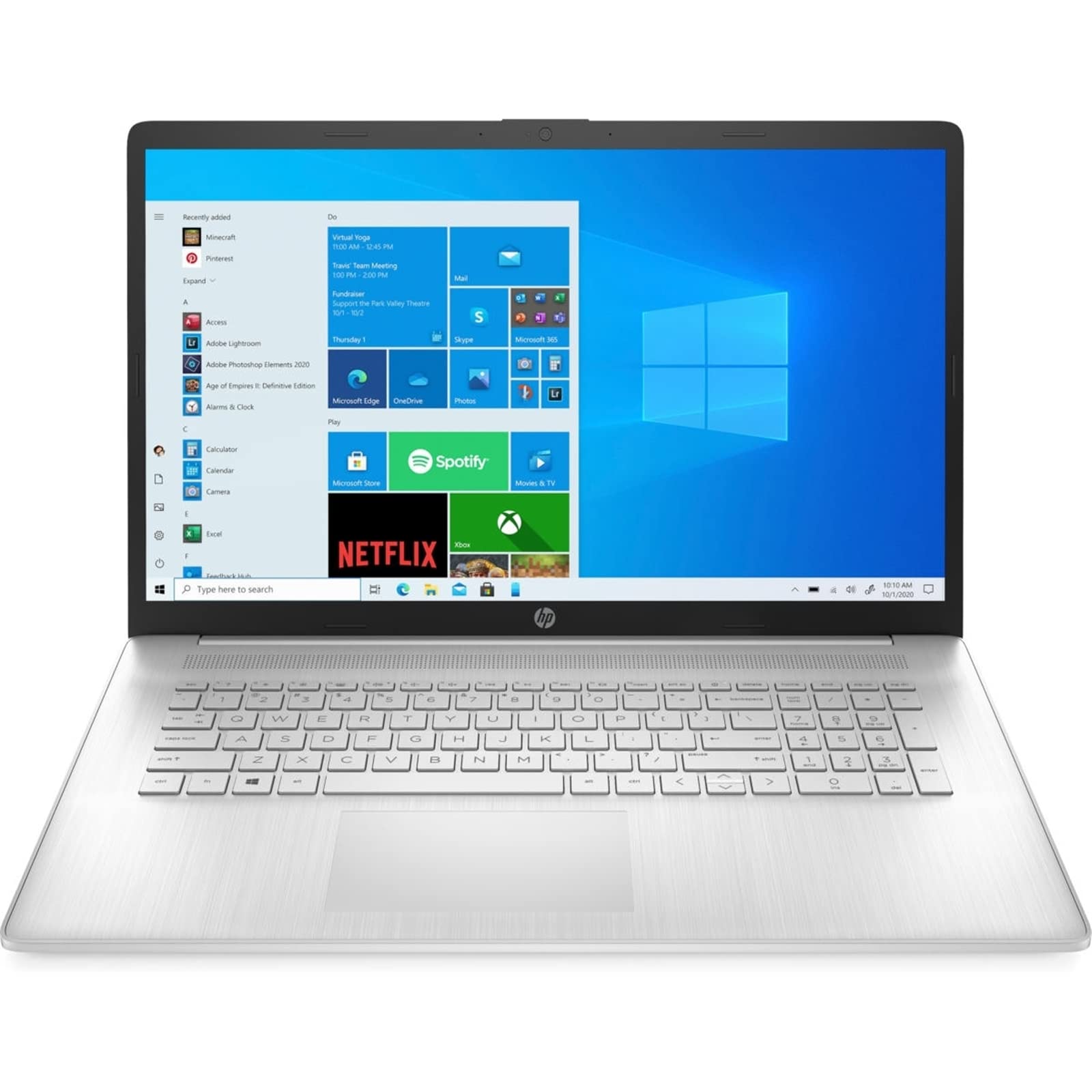 HP 17-BY4062CL 17.3" 8GB 256GB SSD Core i5-1135G7 2.4GHz Win10H, Natural Silver (Renewed)