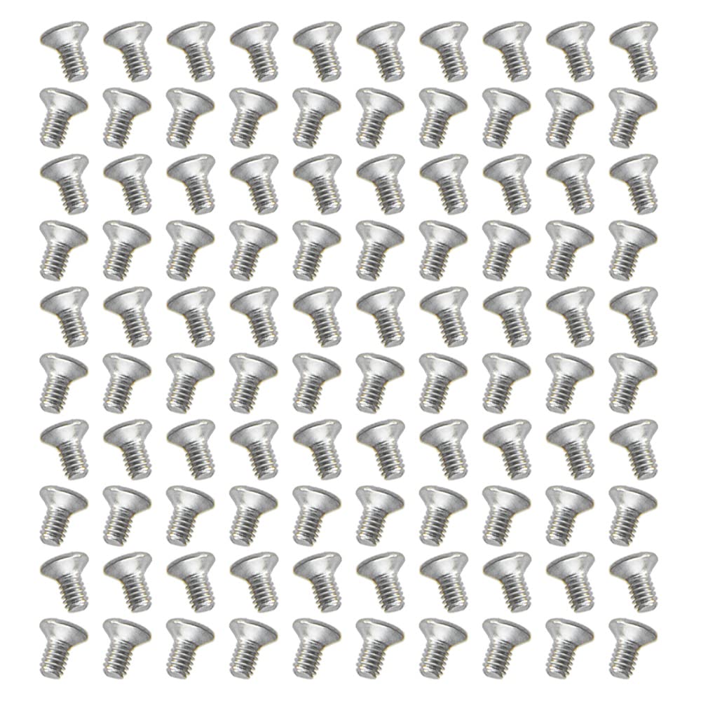YXQ M3 x 4mm Flat Head Socket Cap Screws 304 Stainless Steel Socket Drive Full Thread Machine Thread 100PCS