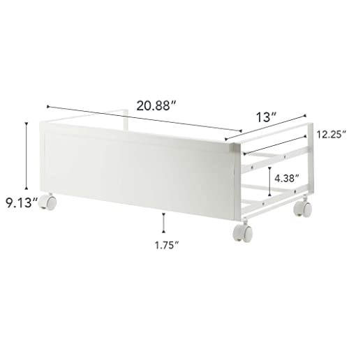 Yamazaki Home Frame Rolling Shoe Rack, 9" - Steel - Holds 4 Shoes, 6 Heels
