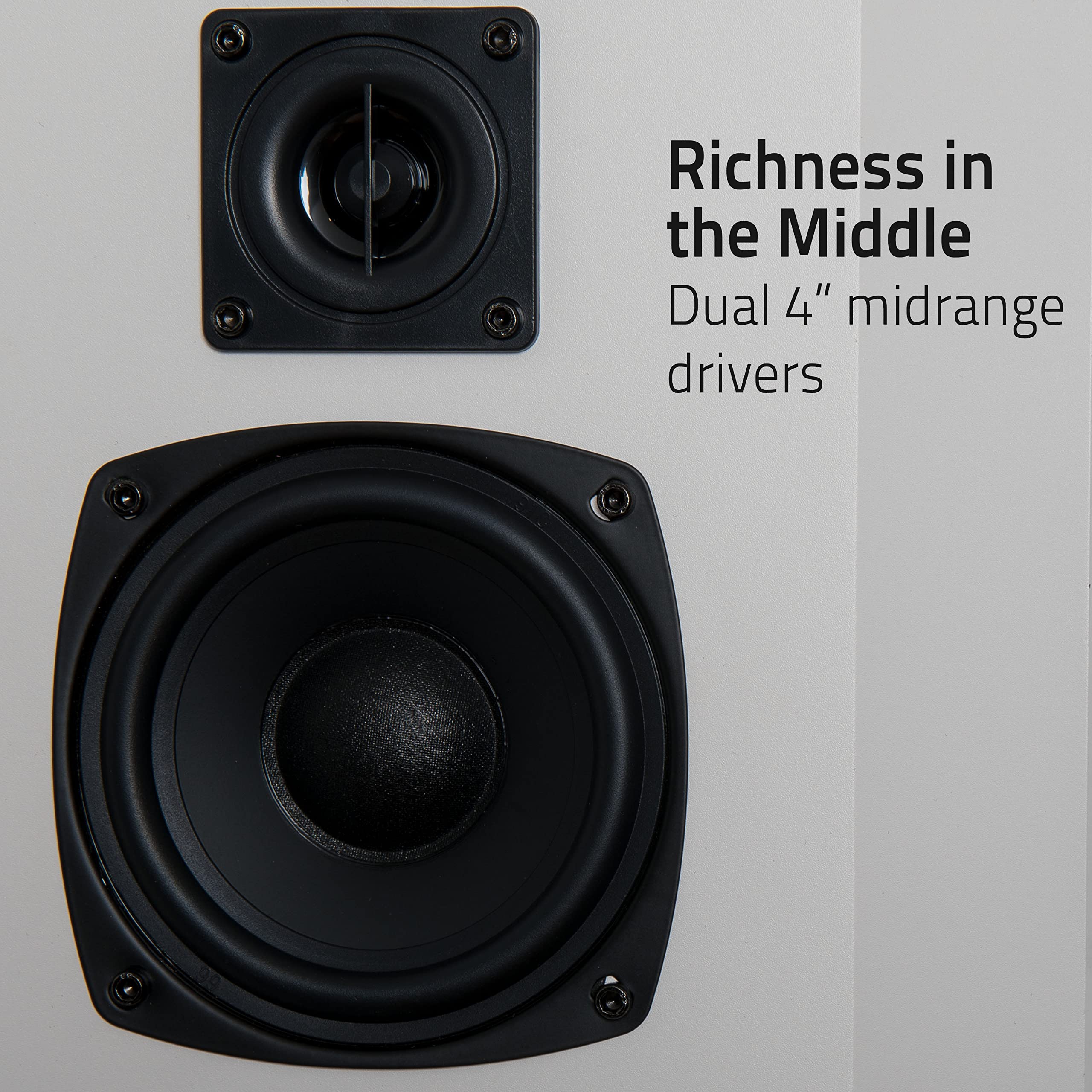 Fluance Elite High Definition 2-Way Bipolar Surround Speakers for Wide Dispersion Surround Sound in Home Theater Systems - Black Ash/Pair (SXBP2)