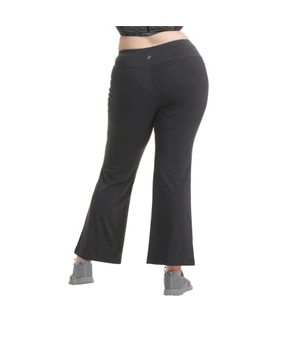 Spalding Women's Misses Activewear High Waisted Bootleg Yoga Pant Grey