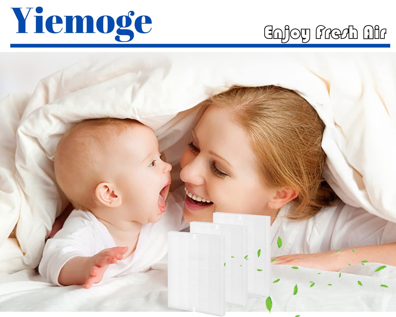 Yiemoge 115115 Replacement filter A: Compatible with winix Plasmawave C535 5300 5300-2 6300 6300-2 AM90 P300 Air Purifier - 3 TURE HPEA filter only