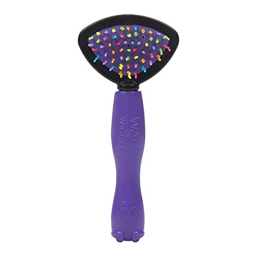 Wags & Wiggles Two-Sided Bristle and Squiggly Pin Brush for Small Dogs | Dog Brush for Dogs With Short Hair | Best Grooming Supplies for All Dogs, 2-in-1 Dog Grooming Brush
