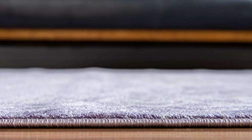 Unique Loom Traditional Classic Intricate Design Distressed Vintage Detail, Area Rug, 4 ft x 6 ft, Purple/Ivory