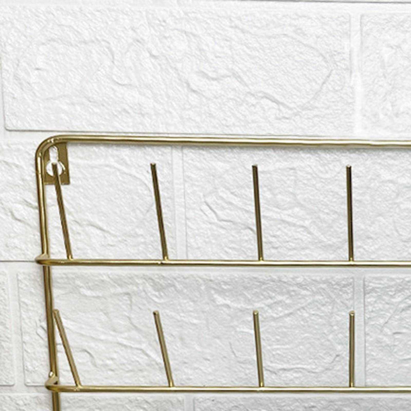 Generic 32 Spools Sewing Thread Rack, Tools Bobbin Supplies Hanging Rack Spool Holder for Hair Braiding Sewing Crocheting Cone Embroidery, 40x31cm, Gold