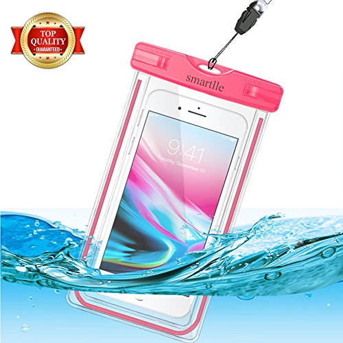 Waterproof Phone Pouch Holder, Smartlle Universal Waterproof Phone case, Dry Bag Underwater Snowproof for iPhone 13 12 11 Pro Max XR,XS, 8,7,6 Plus,SE, Galaxy S22/A/Note, LG,7β, Beach Water Pool Black