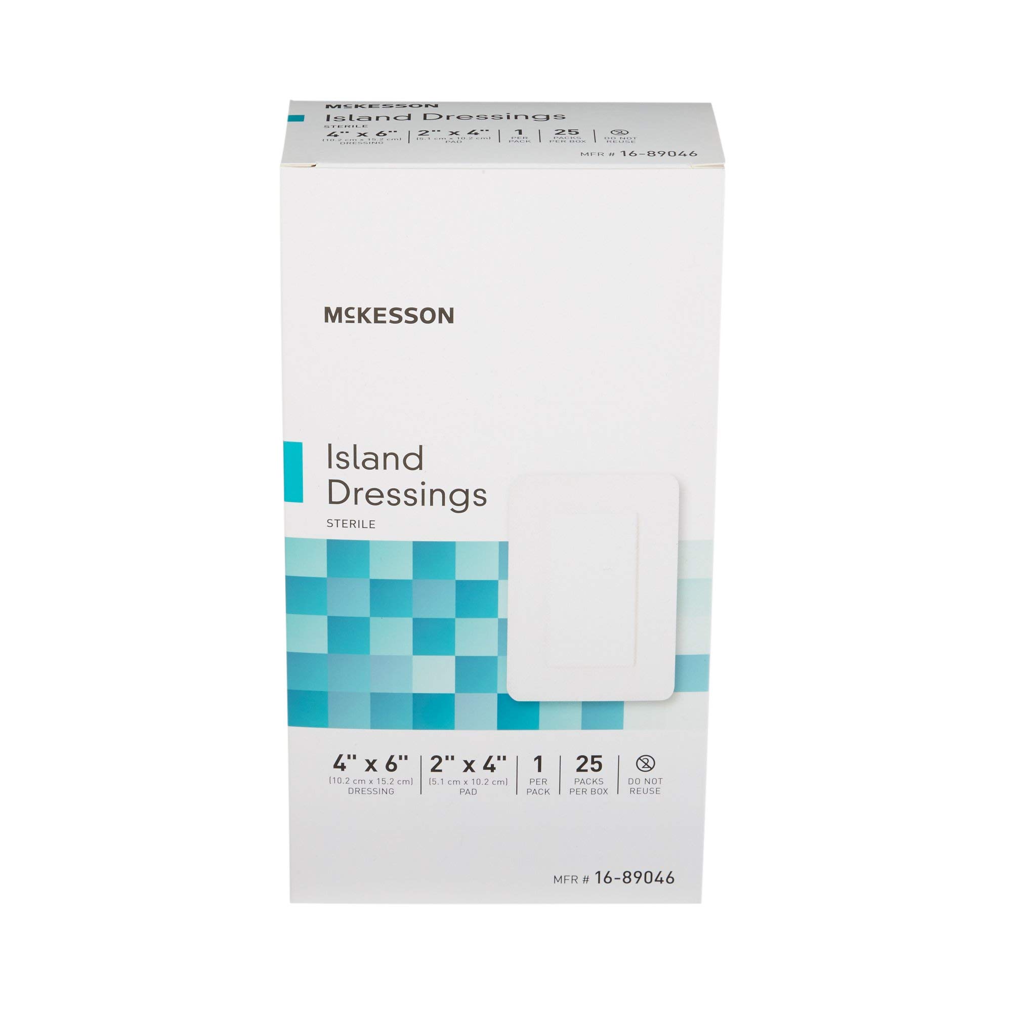 McKesson Island Dressing, Sterile, Polypropylene/Rayon, 4 in x 6 in, 25 Count, 1 Pack