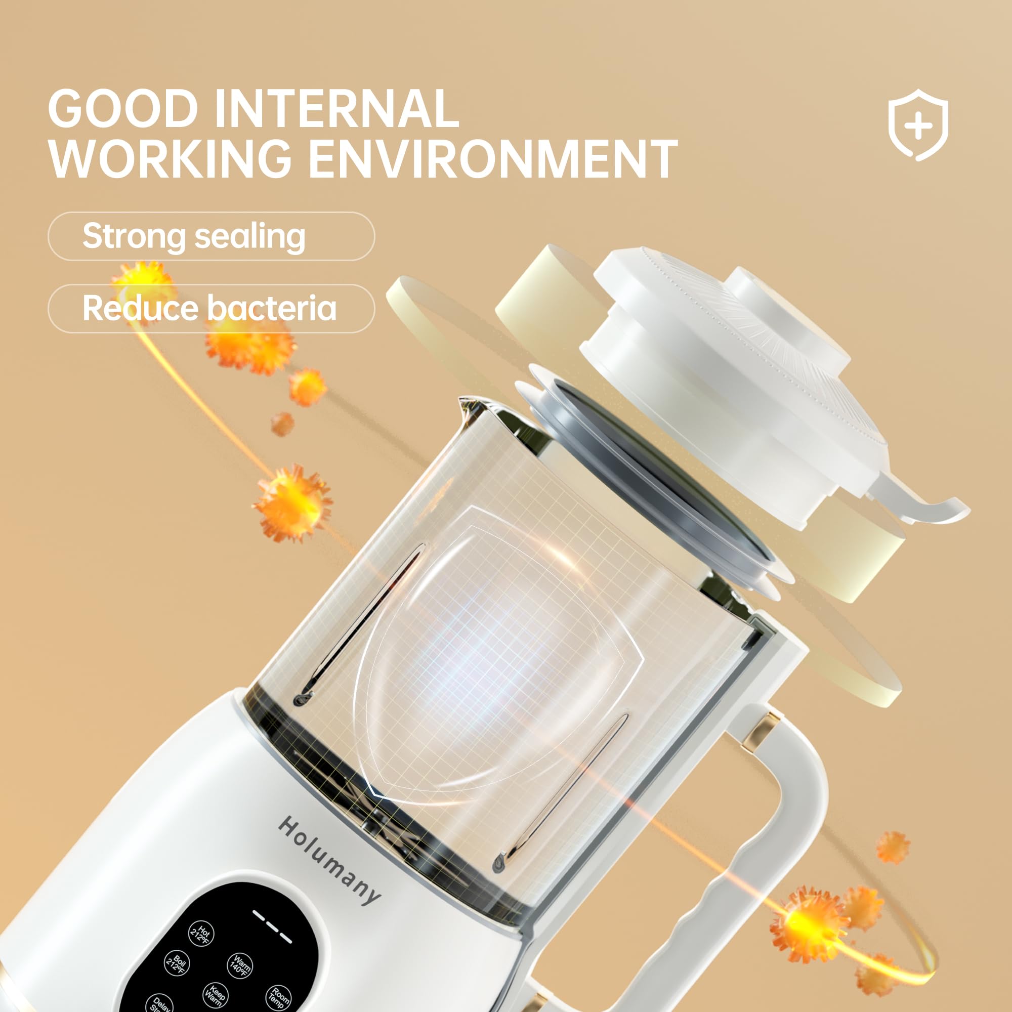 Nut Milk Maker, 35oz Automatic Soy Milk Maker for Homemade Almond, Oat, Soy Milk, Plant-Based Milk and Non-Dairy Beverages, Milk Maker Machine with Delay Start/Keep Warm/Self Clean