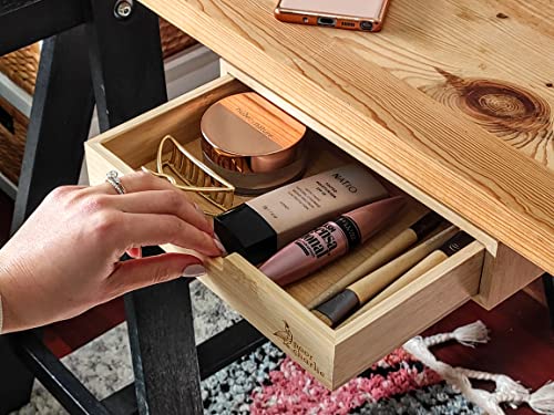Poor Charlie Under Desk Drawer - Self Adhesive Bamboo Drawer - Sleek and Modern Design - Easy Installation - Compatible with Most Desks