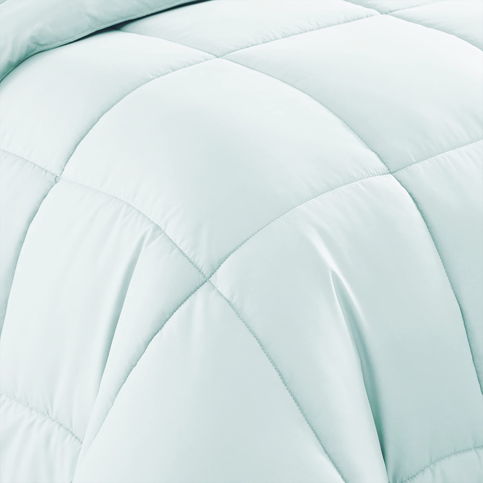Sweet Home Collection 5 Piece Comforter Set Bag Solid Color All Season Soft Down Alternative Blanket & Luxurious Microfiber Bed Sheets, Aqua, Twin XL