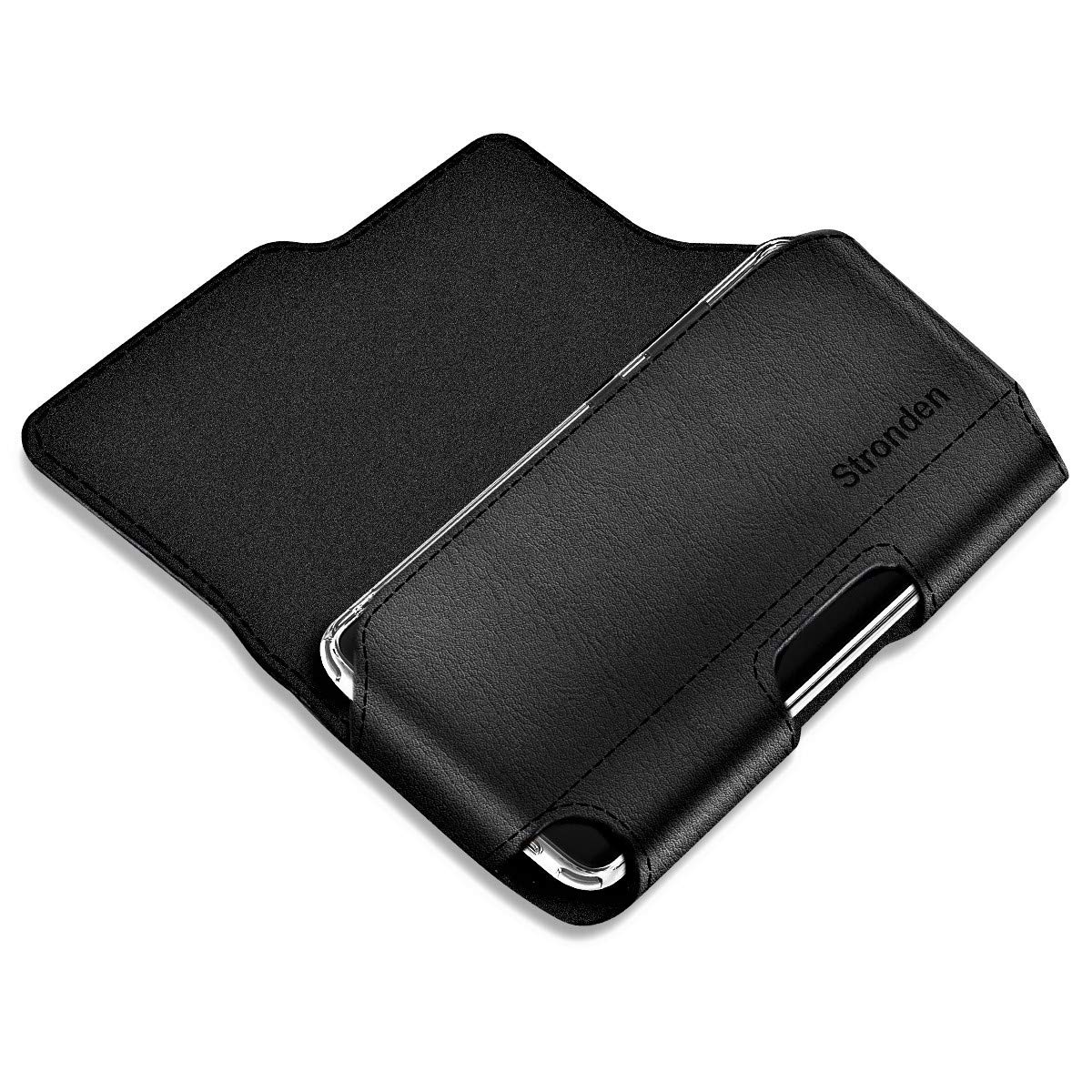 Stronden iPhone SE (2022, 2020) iPhone 8 iPhone 6S 7 Belt Case with Clip, Leather Belt Clip Case Holster Pouch Cell Phone Holder (Fits Otterbox Symmetry Case On)