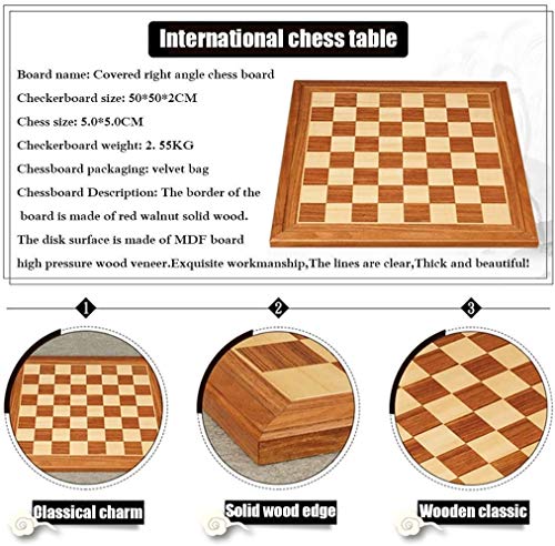 Quality Set International Solid Wood Set MDF Chessboard Handmade Exquisite Carving Wooden Pieces for Suitable Fo