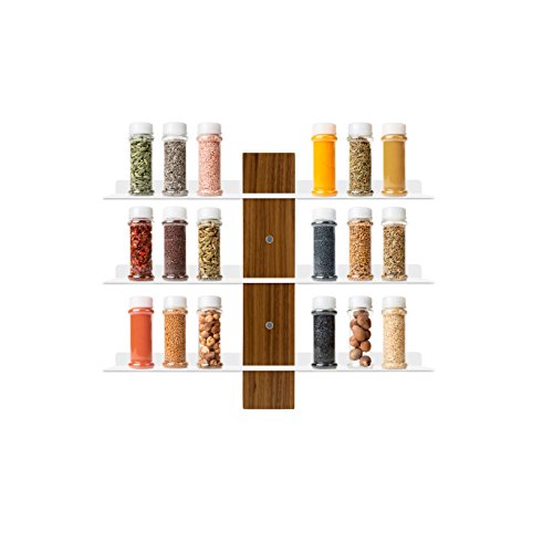 Three By Three Seattle Slideshow Display Shelf, Walnut