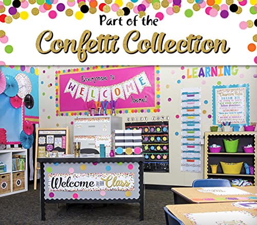 Teacher Created Resources Teal Confetti Straight Border Trim (TCR8869)