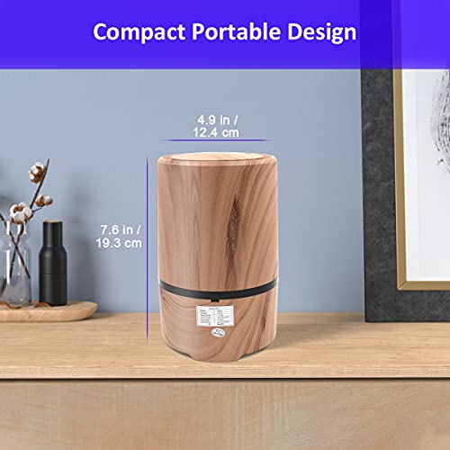 WSTA Air Purifier with Hepa Filter,Portable Small Air Purifiers for Home,Smokers,Smoke,Dust,Desktop Air Cleaner with Night Light
