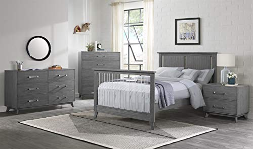 Oxford Baby Holland Modern 4-in-1 Convertible Crib, Cloud Gray, GreenGuard Gold Certified