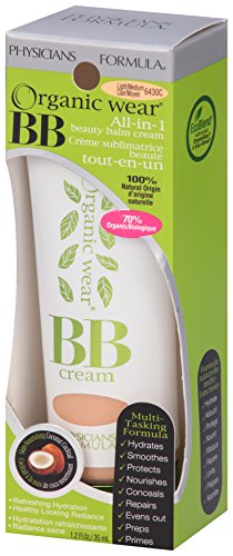 Physicians Formula Organic Wear 100% Natural Origin BB Beauty Balm Cream, Light/Medium, 1.2 Fluid Ounce