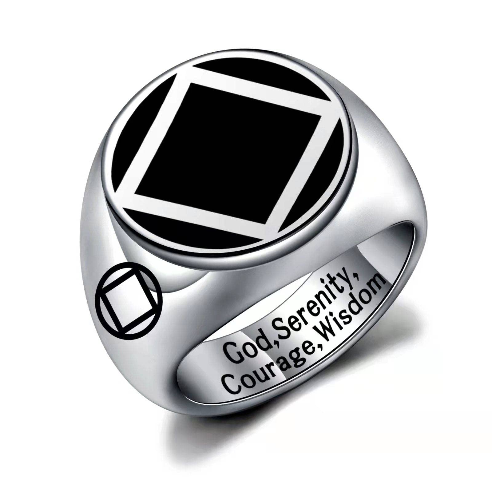 Narcotics Anonymous Jewelry NA Rings Sobriety Gift Recovery NA Narcotics Anonymous Gift Addiction Recovery Gift New Beginnings Gift (Rings NA-S 12)