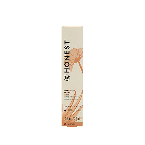 Honest Beauty Everything Primer Matte with Micronized Bamboo Powder, EWG Certified + Dermatologist Tested & Cruelty Free, Sheer, 1 Fl Oz
