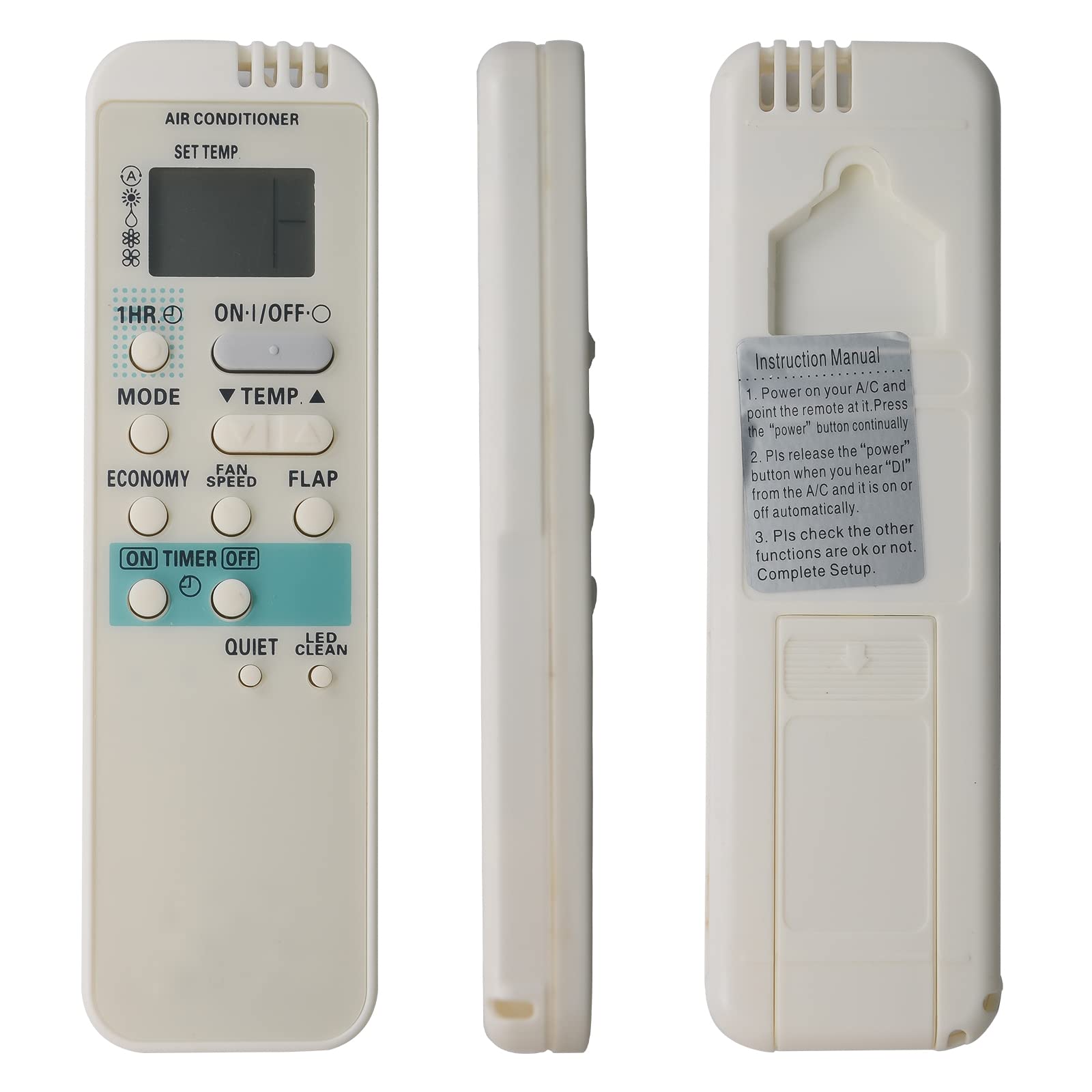 Scckcc Replacement Remote Control for Sanyo Air Conditioner RM-8033Y RCS-SH1UA RCS-SH80UA-WL RCS-BH80UA-WL RCS-4HVPIS4U Mini-Split Wall-Mounted Heat Pump Air Conditioner