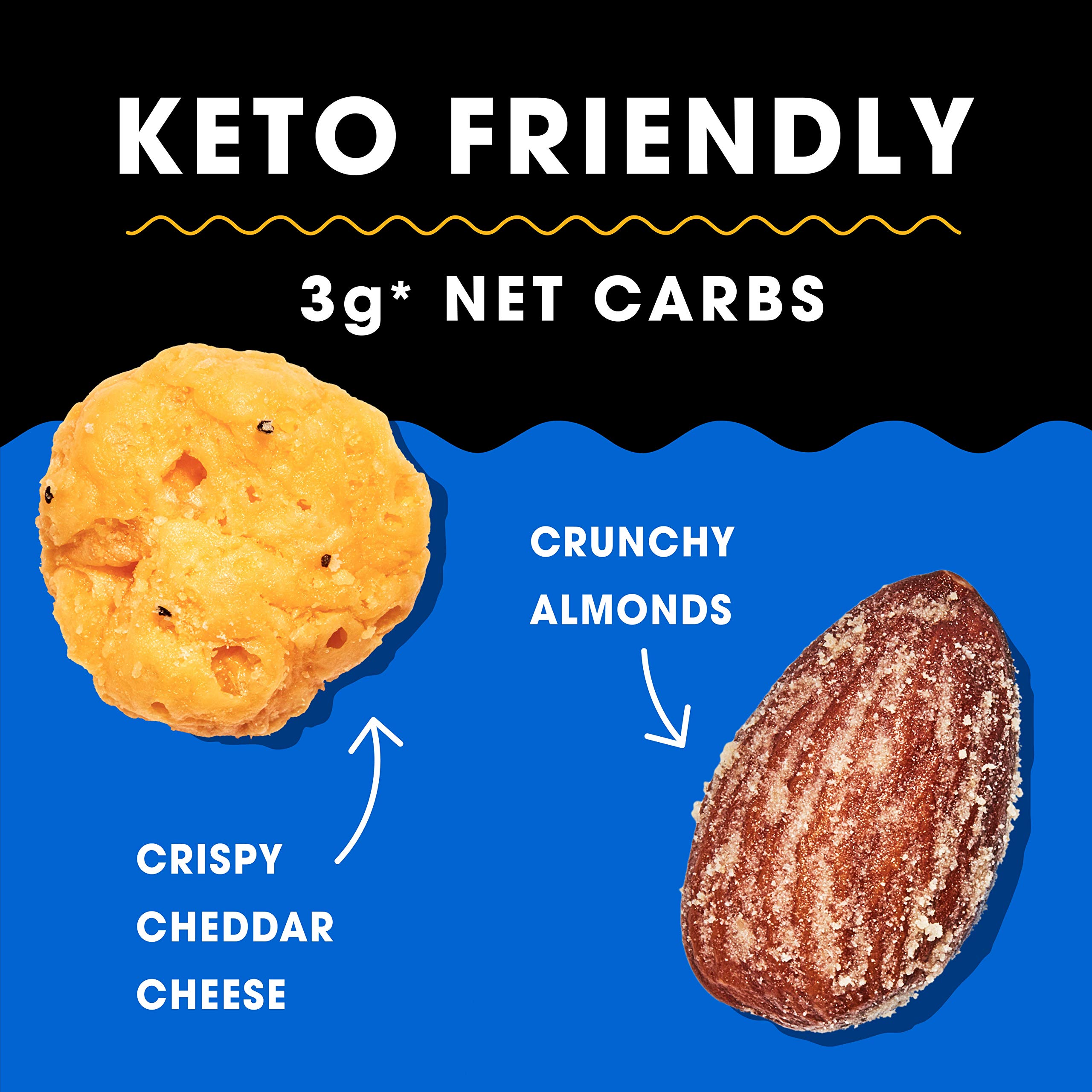Hilo Life Keto Friendly Low Carb Crispy Cheddar Cheese & Almonds Snack Mix, Super Cheesy, 8.88 Ounce