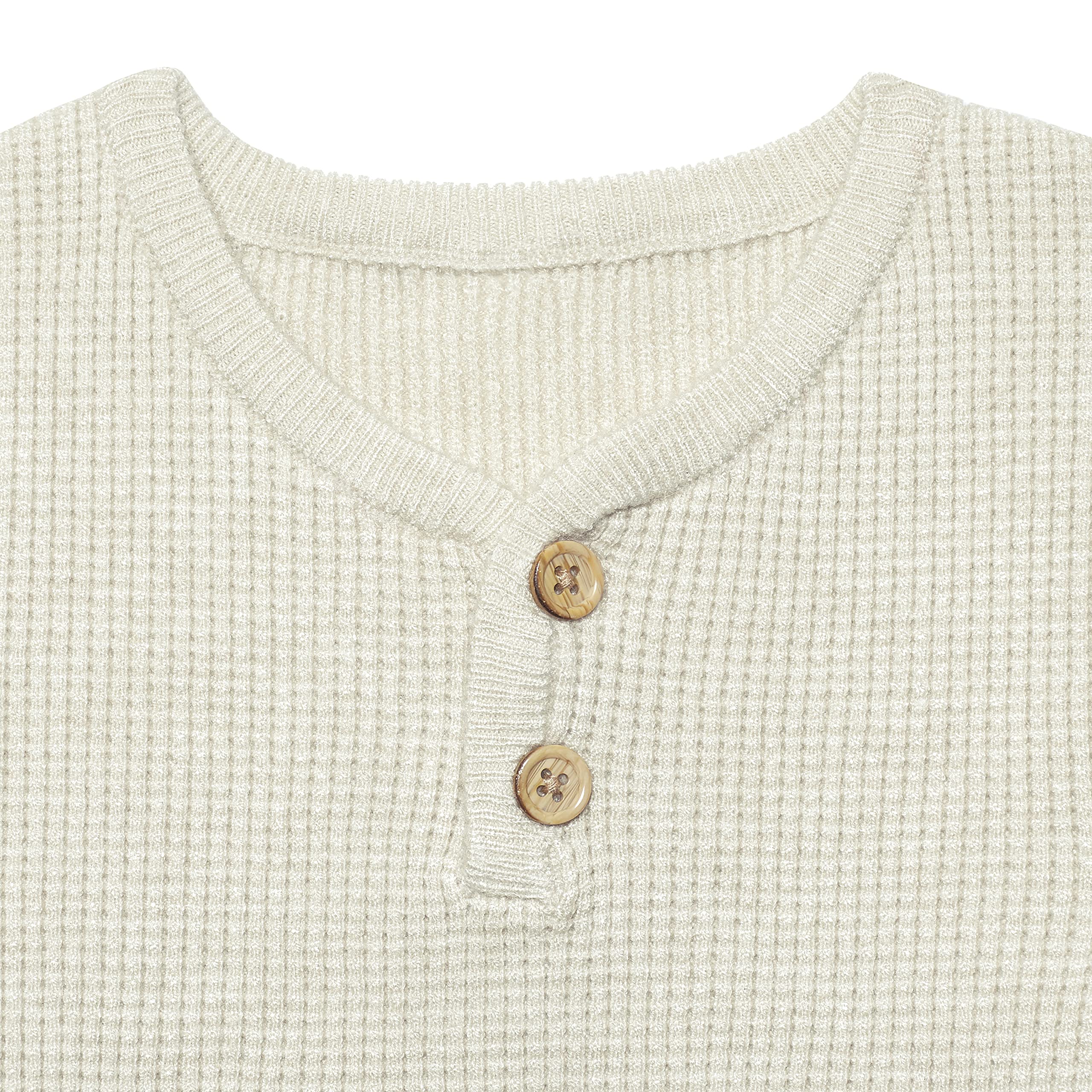 Gerber Baby and Toddler Boys Henley Sweater, Oatmeal Heather, 3T