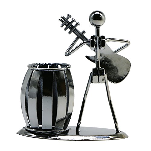 LepoHome Guitar Pen Holder Creative Desktop Accessories Multipurpose Metal Desk Pencil Holder For Gifts, Kids, Students, and Office Stationary