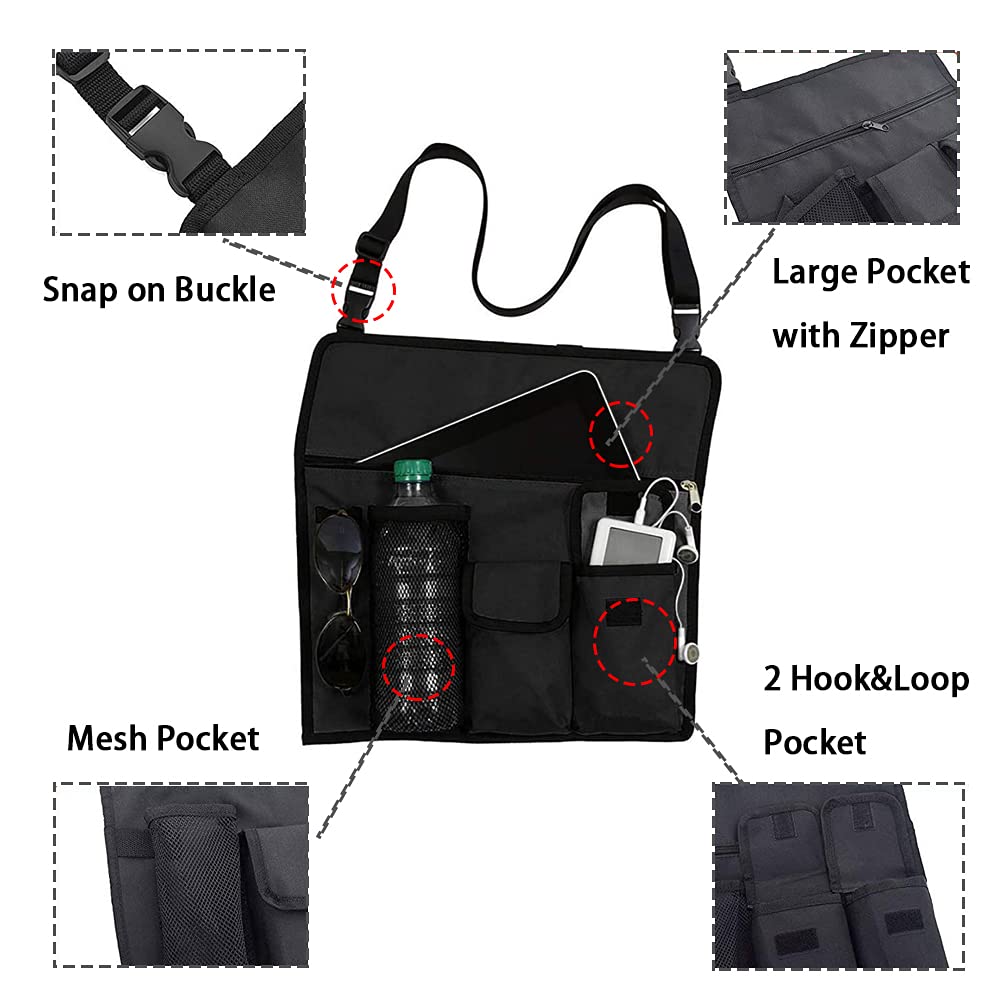 iCaicoyo Chair Armrest Organizer Bag for Beach Camping Storage Organizer Side Hanging Pouch Bag for Outdoor Chair