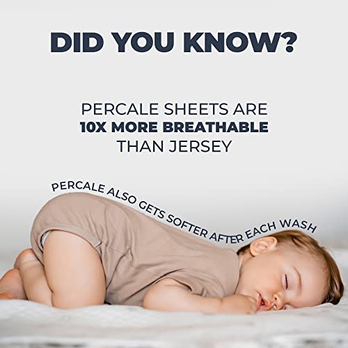 Sweave Organic Crib Sheets (2-Pack) - Breathable Double-Elastic Fitted Crib Sheet, Extra Protection for Your Baby, 100% GOTS Certified Organic Cotton, Secure & Snug Fit, Crib Sheets Neutral (28"x52")