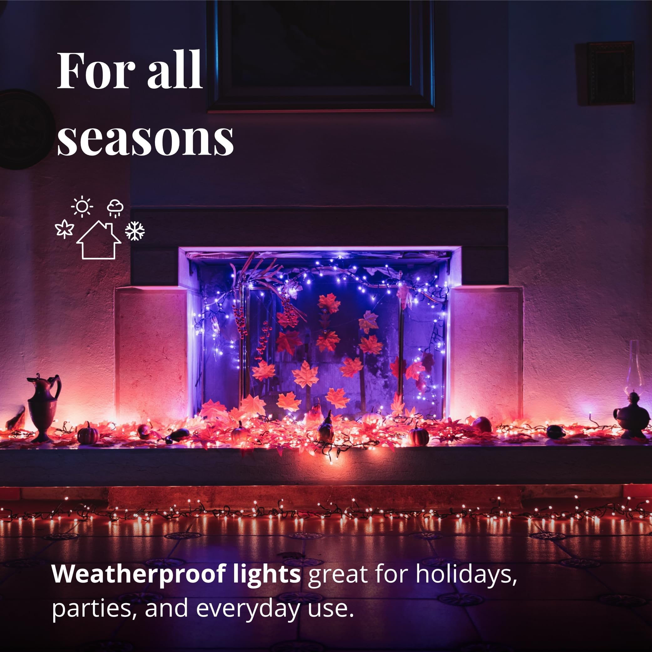 Twinkly Cluster 19.7ft RGB, Dense Strip of 400 LED Lights, in- and Outdoor Smart Multicolor LED Lights, Compatible Alexa and Google Home, Gaming Lights, IP44, App Mapping, Green Wire