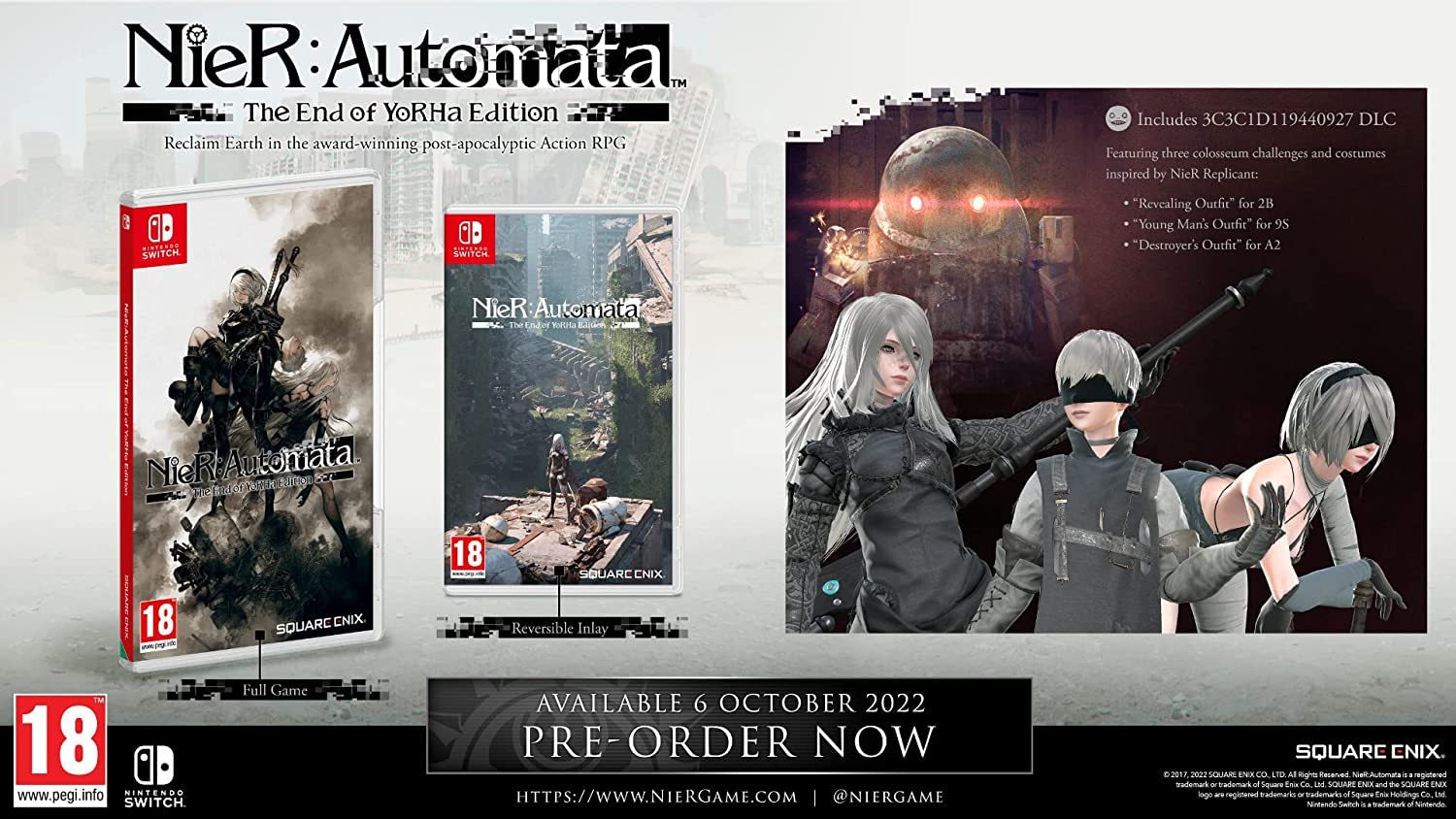 Nier Automata: The End of YoRHa Edition (Switch) EU Version Region Free