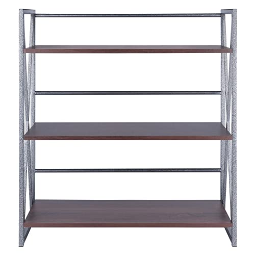 Winsome Wood Isa 3-Tier Shelf, Graphite and Walnut