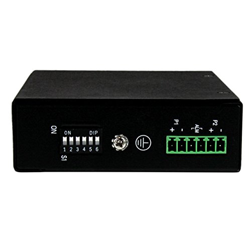 StarTech.com 5 Port Unmanaged Industrial Gigabit Ethernet Switch - DIN Rail / Wall-Mountable Network Switch - Rugged IP30 Gigabit Switch , TAA (IES51000)