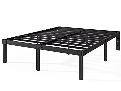 RLDVAY King-Bed-Frame, 12 Inch Metal-Bed-Frame-King, Heavy Duty Platform King Size Bed Frame No Box Spring Needed, Easy Assembly, Noise Free, Black