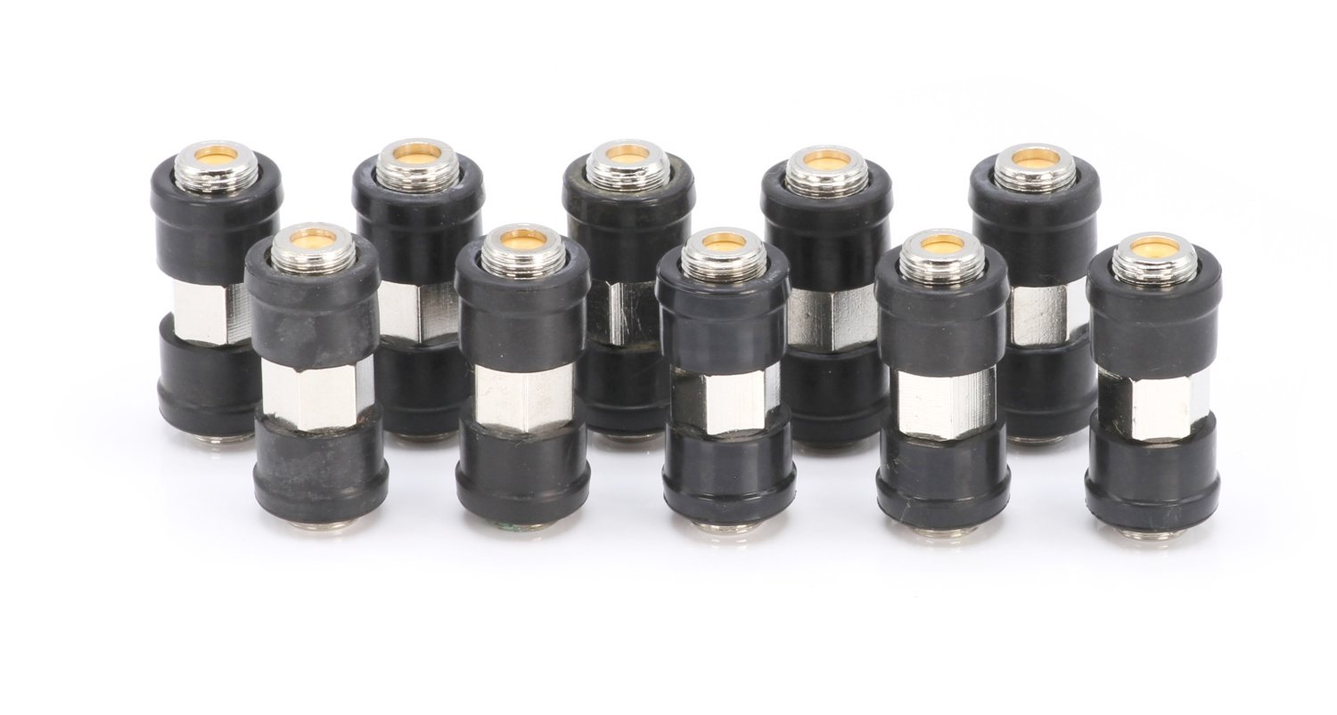 Weather Sealed Cable Extension Coupler - 4 Pack - Cable Extension Adapter (Barrel Splice - Coupler) - Connects Two Coaxial Video Cables (Female to Female Connector) 3GHz Rated