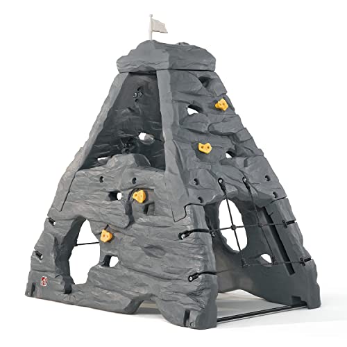 Step2 Skyward Summit Climber β Authentic Kids Playset Rock Climbing Wall with Four Unique Climbing Walls, Two Cargo Nets, Floor Net, and Flag β Rock Climbing Jungle Gym for Backyard