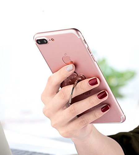ZYluoke Cell Phone Holder,Universal Smartphone Flower Shape Ring Grip Finger Ring Kickstand Car Mounts with 360 Rotation for All The Phones, Tablet Computer (Square)